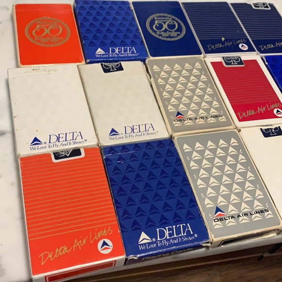 Games | Lot Of 18 Vintage Delta Airlines Playing Cards | Poshmark
